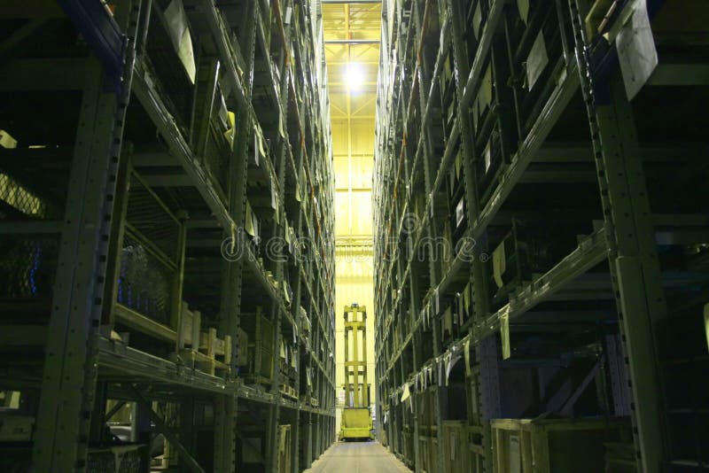 Industrial Storage Bay. stock image. Image of store, lift - 4946673