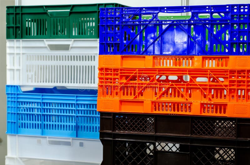 Industrial Storage Boxes, Storage Containers, Plastic Box Stock Photo ...