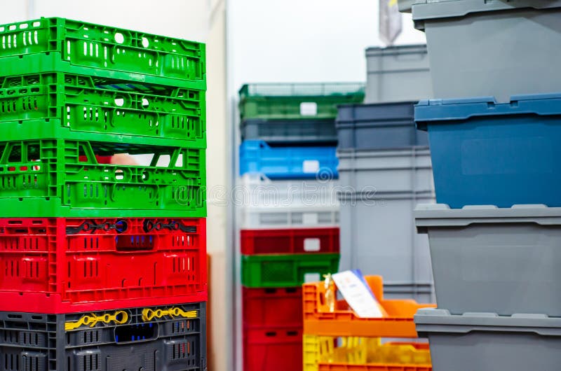 Industrial Storage Boxes, Storage Containers, Plastic Box Stock Image ...