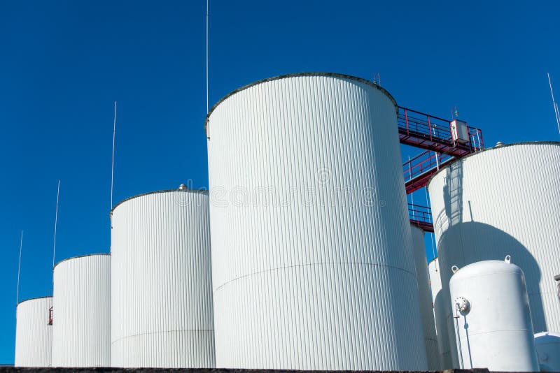 Industrial Storage of a Liquid Materials Stock Photo - Image of ...