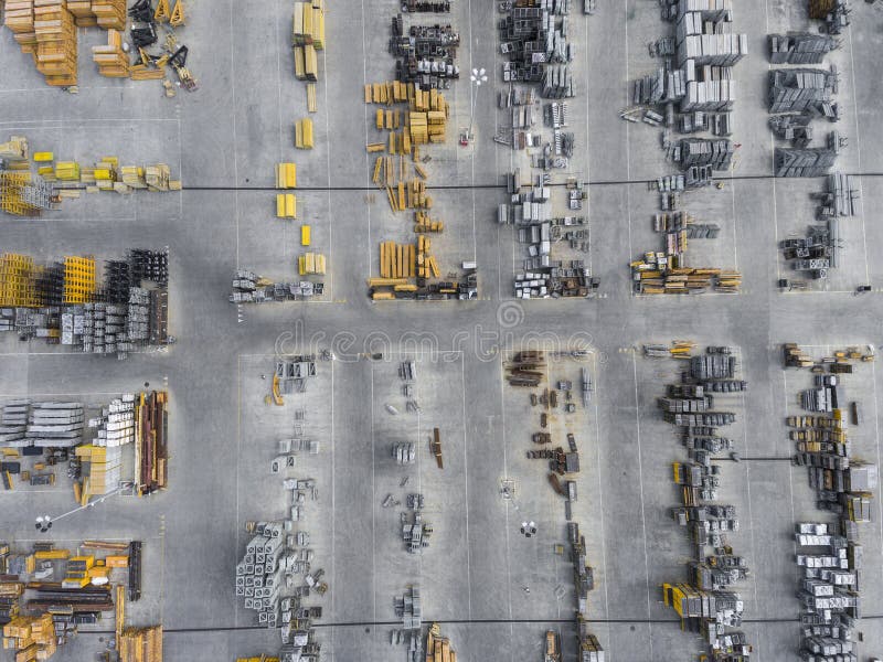 Industrial Storage Place, View from Above. Stock Image - Image of ...
