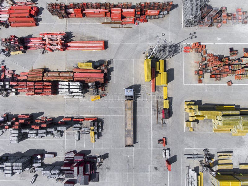 Industrial Storage Place, View from Above. Stock Photo - Image of ...