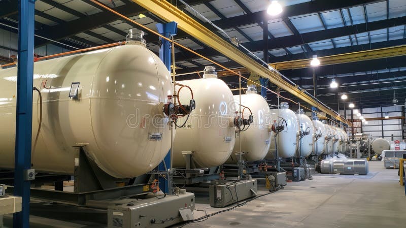 Industrial Storage Tanks in Modern Factory Setting for Energy Sector ...