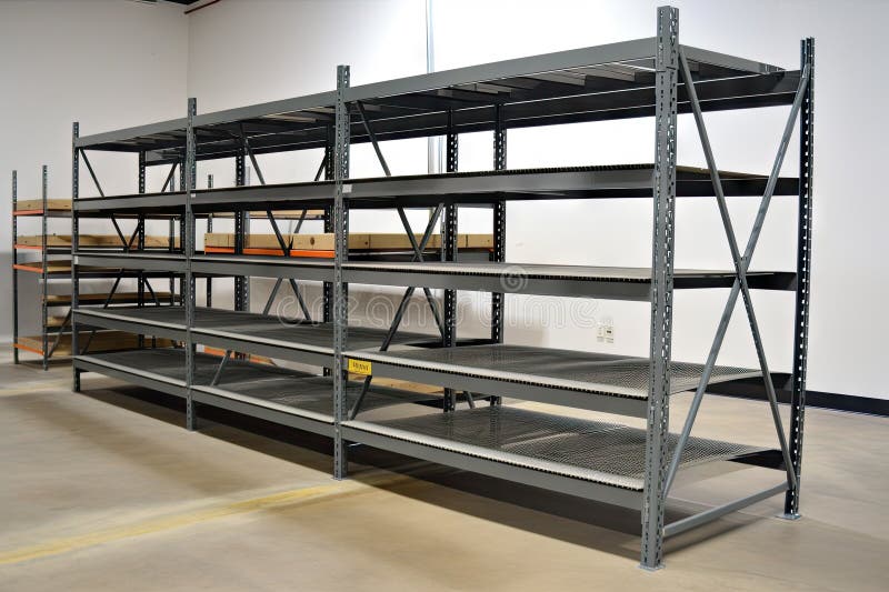 Industrial Storage Unit with Shelves and Racks for Tools and Parts ...