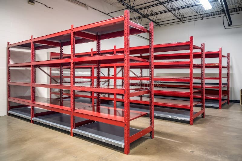 Industrial Storage Unit with Shelves and Racks for Tools and Parts ...