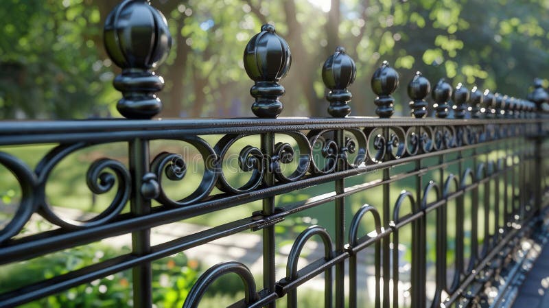 Industrial Strength. Robust Iron Railing Texture Concept Stock Image ...