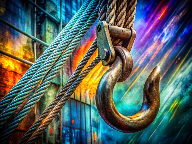 Industrial Strength Steel Cable Hook a Double Exposure Masterpiece ...