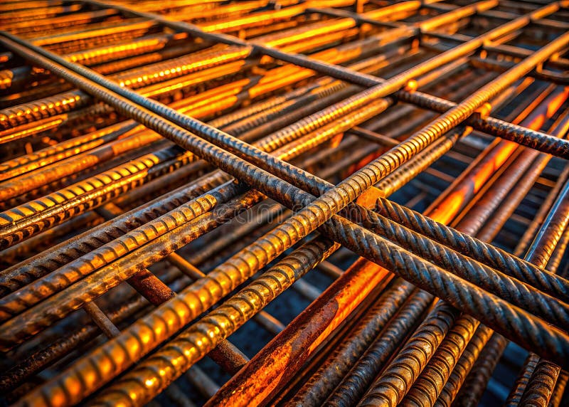 Industrial Strength Steel Rebar Construction a Stunning Visual ...