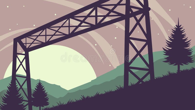 Industrial Structure or Bridge Framework, Urban Element, Vector Design ...