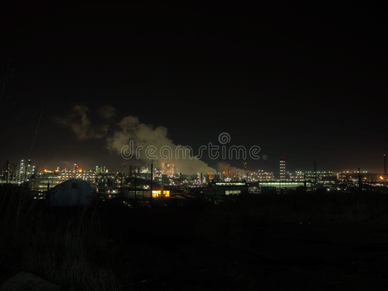 Industrial Stuff during a Night Stock Photo - Image of atmosphere ...