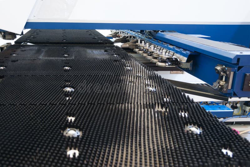 Industrial Stumping / Cutting Machine Stock Photo - Image of automation ...
