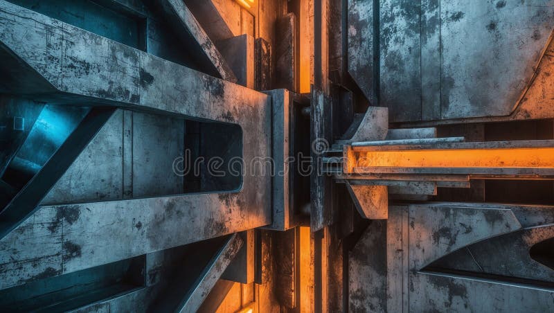 Industrial-Style Abstract with Distressed Grey and Silver Textures ...