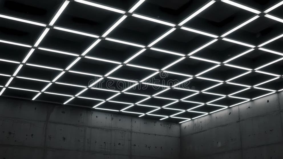 Geometric Shadow Grid Line Lighting Stock Illustration - Illustration ...