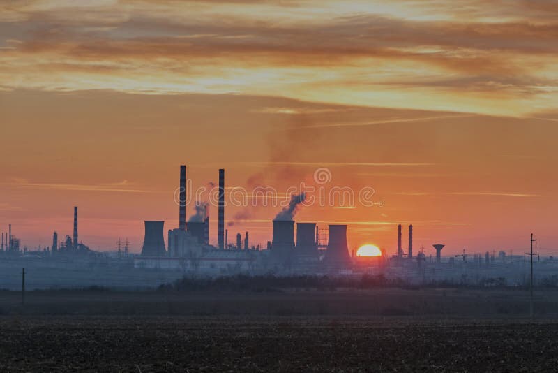 Industrial sunset stock image. Image of dusk, environmental - 36874675