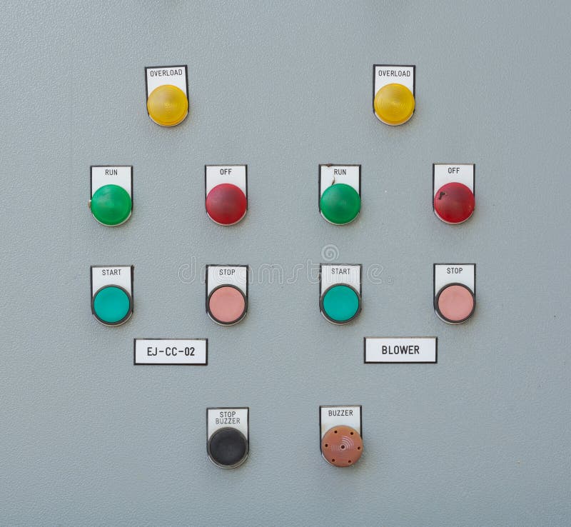 Switching Button Control Panel Stock Photo - Image of engineering ...