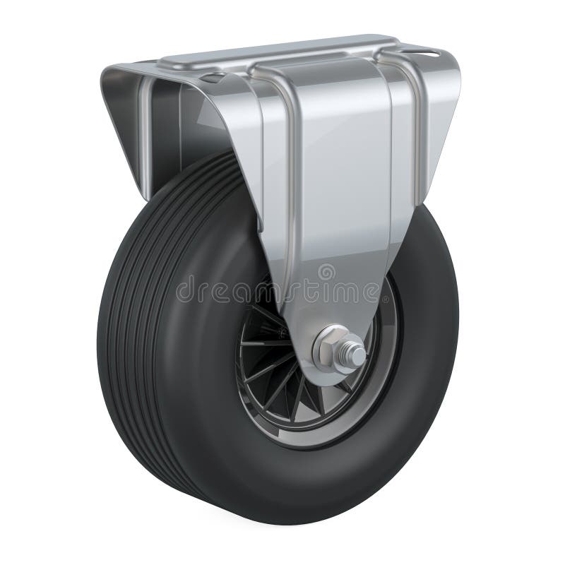 Industrial Swivel Caster Wheel for Trolley. 3D Rendering Stock ...