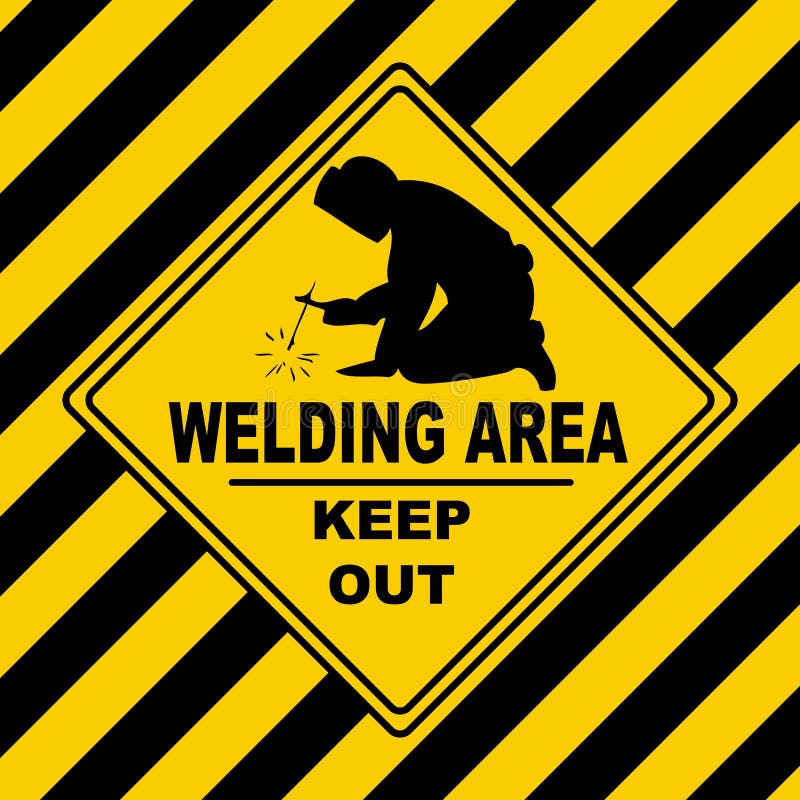 Warning Welding Area Wear Proper Eye Protection Symbol Sign, Vector ...
