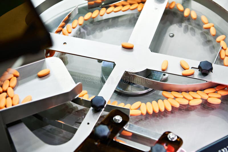 Pills Packing Conveyor Machine Stock Photo - Image of pharmaceuticals ...