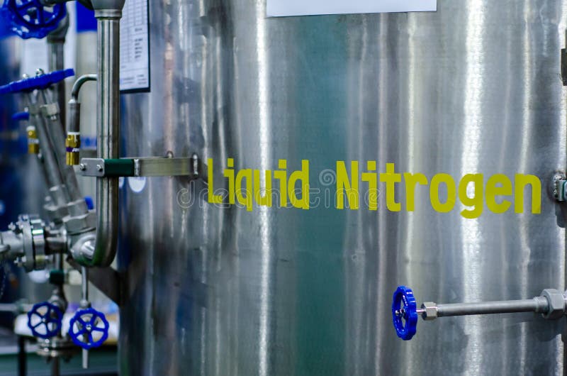 Nitrogen storage tanks stock photo. Image of distillation - 29273466