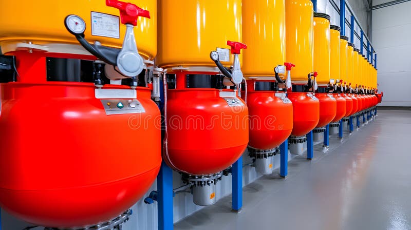 Industrial Tanks in a Modern Facility for Fluid Storage and Processing ...