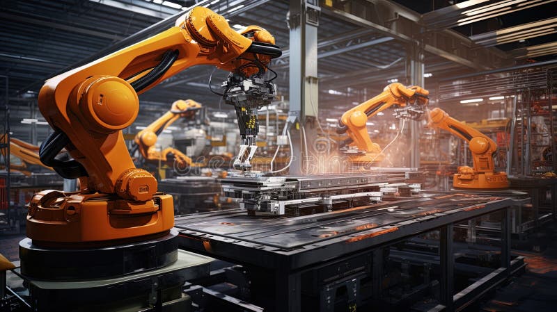 Industrial Tasks: Image of Robots Working in an Industrial Setting ...