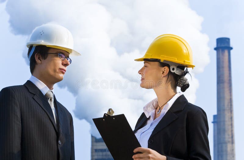 Industrial Teamwork stock image. Image of girl, hardhat - 4619489