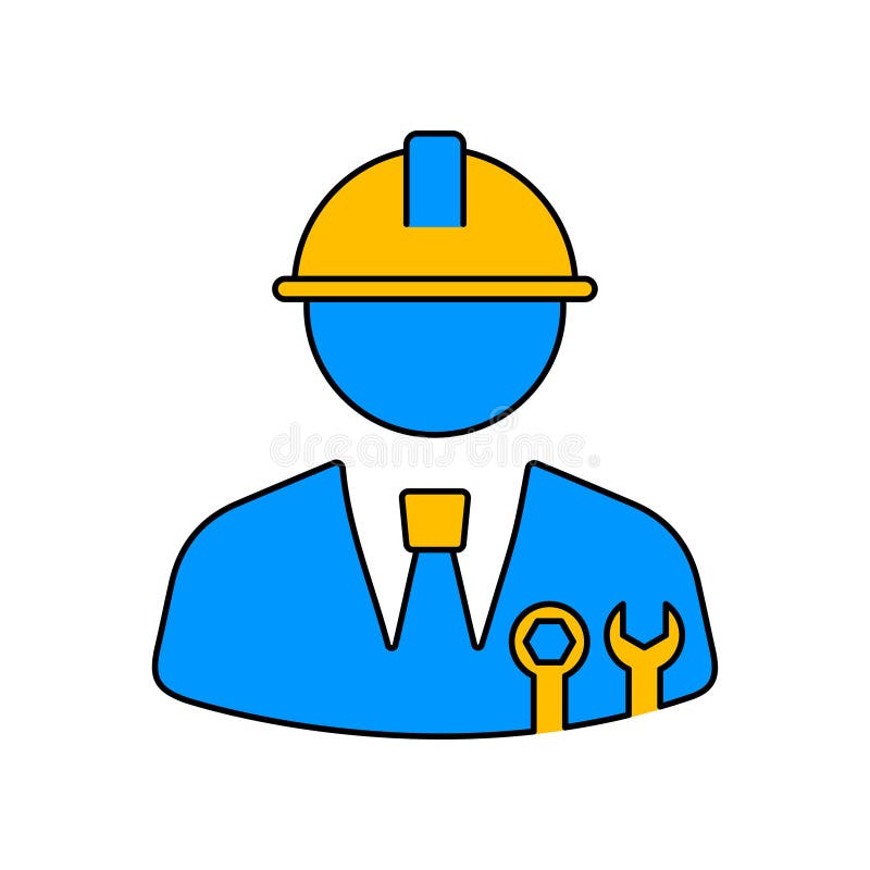 Industrial Technician Engineer Icon Stock Vector - Illustration of ...