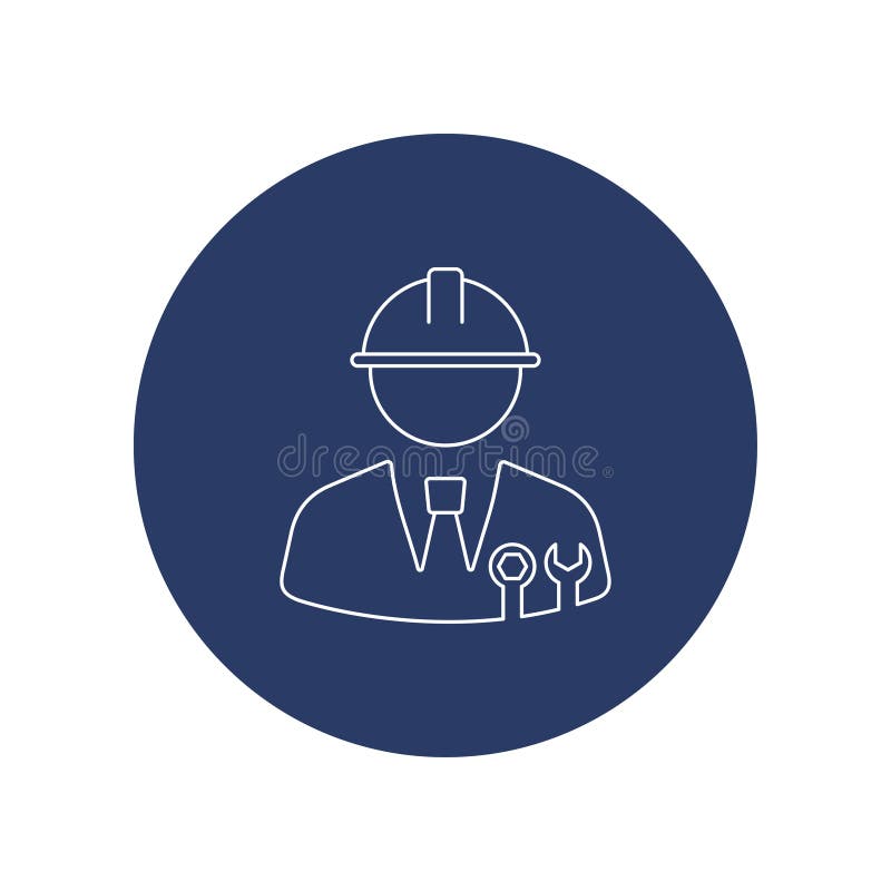 Industrial Technician Engineer Icon Stock Vector - Illustration of ...