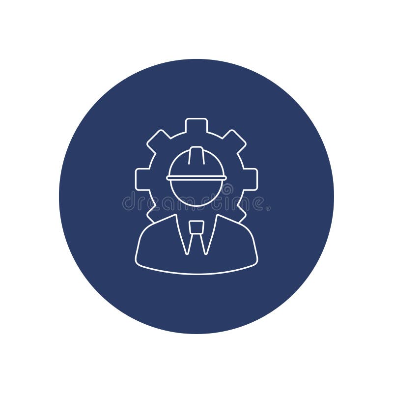 Industrial Technician Engineer Icon Stock Vector - Illustration of ...