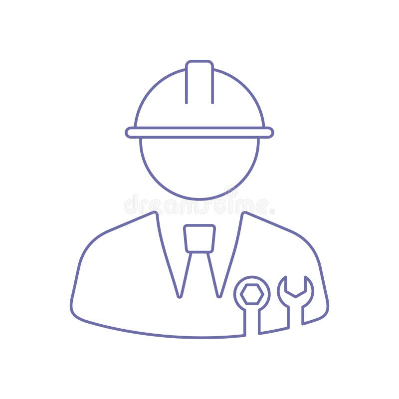 Industrial Technician Engineer Icon Stock Vector - Illustration of ...
