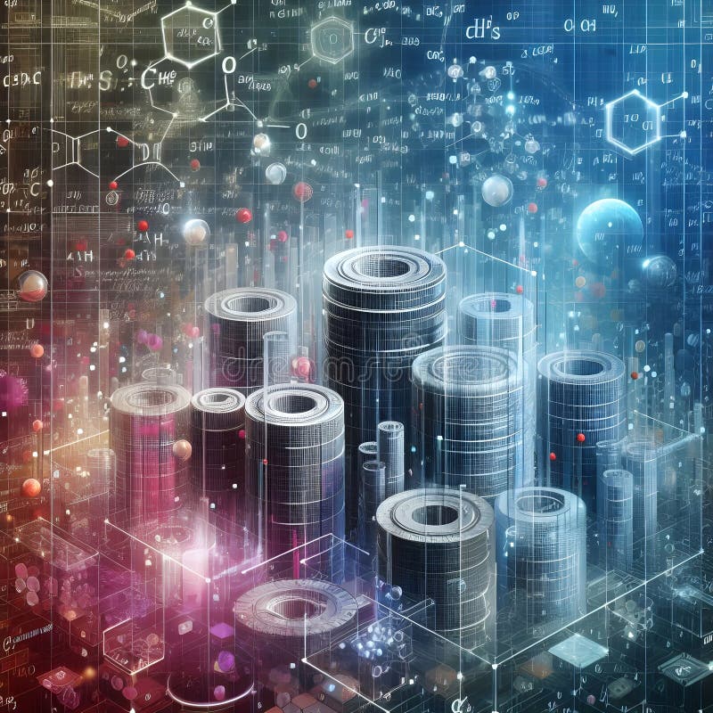 Industrial Technological City Growing from Scientific Formulas and ...