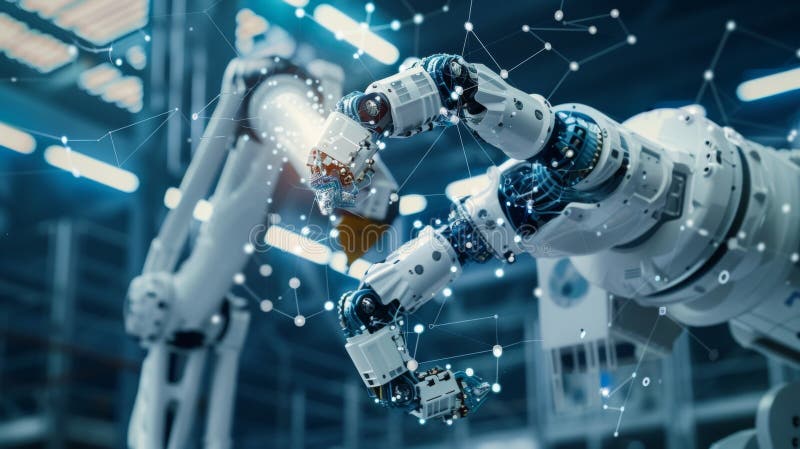 Industrial Technology. Industrie 4.0. Robot Arm and Communication ...