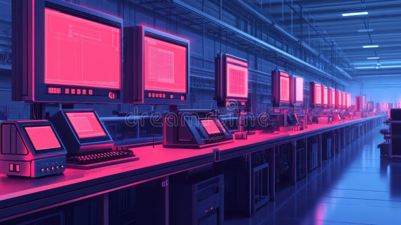 Advanced Automated System Inspecting Computer Parts with Red-lit ...