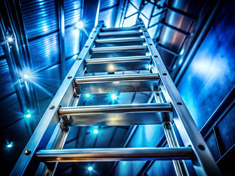 Industrial Telescopic Ladder Extends Skyward a Macro Perspective on ...
