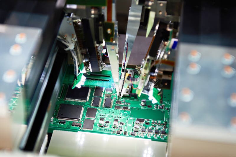 Industrial Tester Printed Circuit Boards with Flying Probe Stock Photo ...