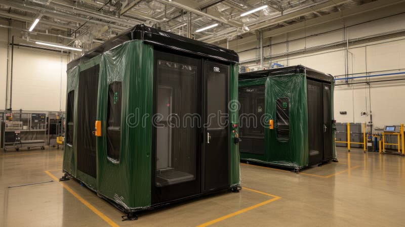 Industrial Testing Chambers Stock Illustration - Illustration of ...