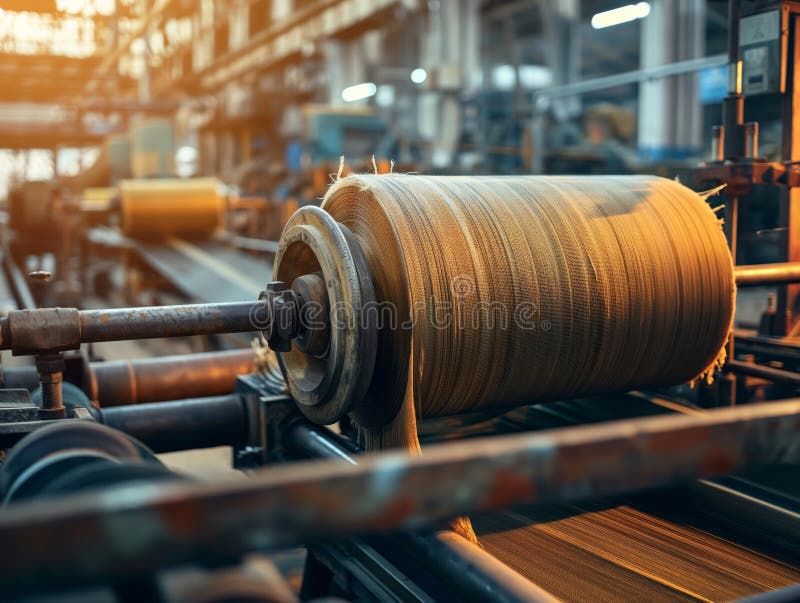 Industrial Textile Machine in Operation Stock Image - Image of ...