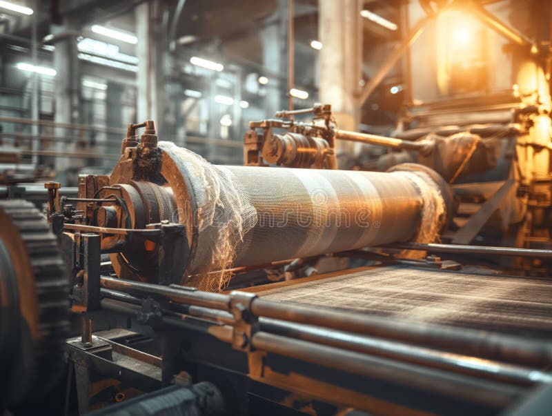 Industrial Textile Manufacturing Machine Stock Image - Image of ...