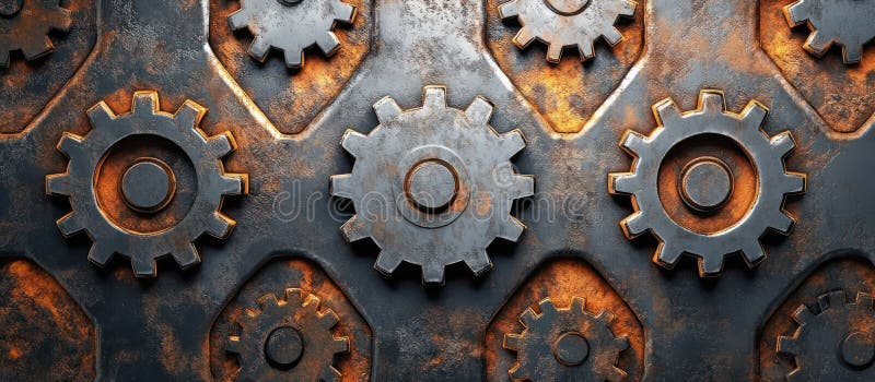 Industrial Textures: Layers of Brushed Metal, Rust, and Machinery ...