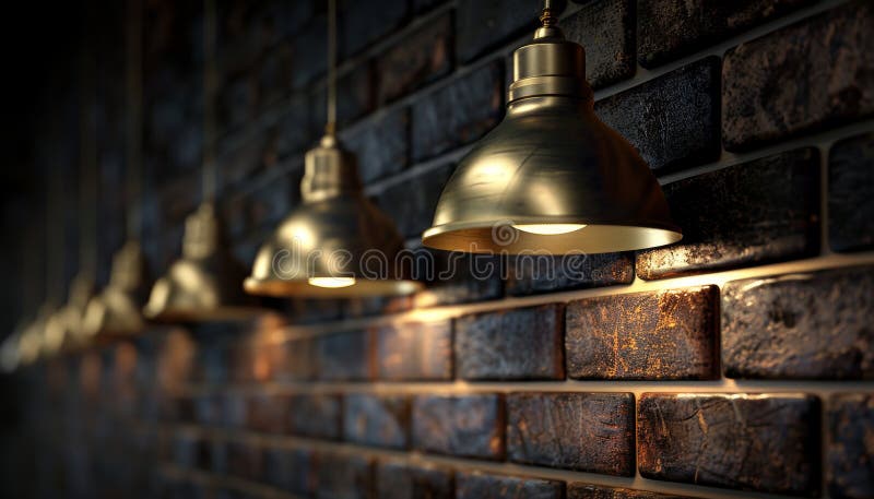 Industrial Themed Restaurant Interior with Exposed Brick Walls and Loft ...