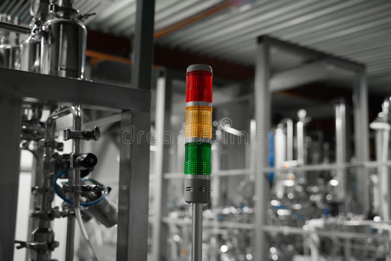 Industrial Tower Signal Lights Indicate the Error Status of the ...