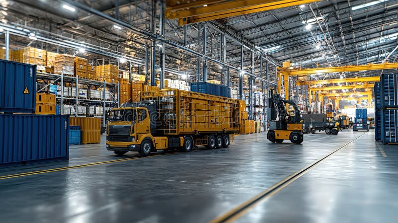 Industrial Transport Operations Warehouse Facility Logistics Management ...