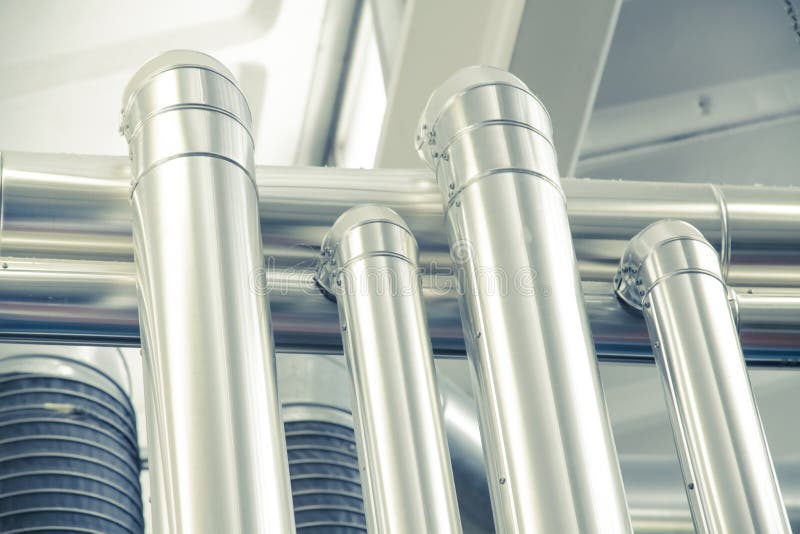 Industrial Tubes in a Factory Stock Image - Image of craft, industry ...