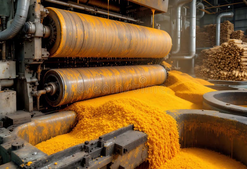 Industrial Turmeric Processing Large Scale Grinding and Production ...