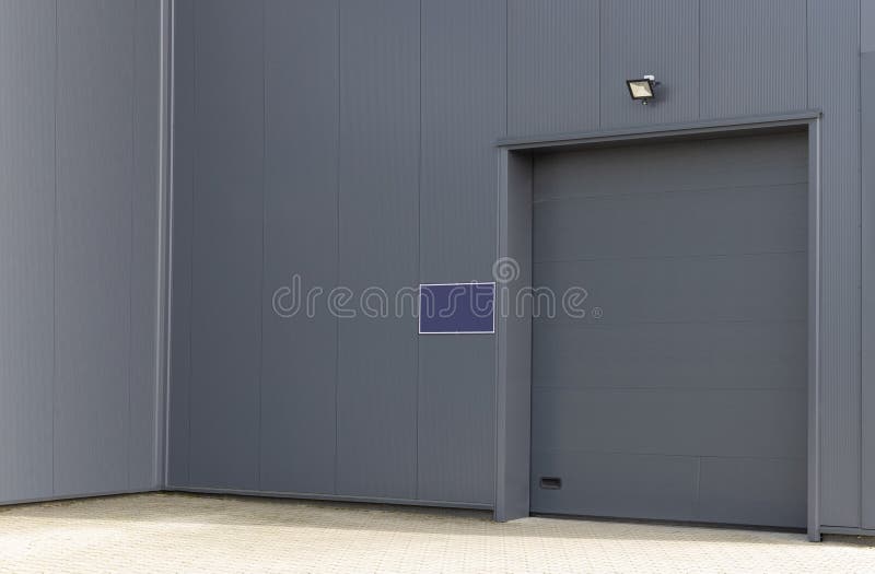 Industrial Unit Shutter Door. Stock Image - Image of dock, security ...