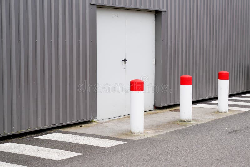 Industrial Unit Warehouse with Protective Steel Cladding Stock Image ...