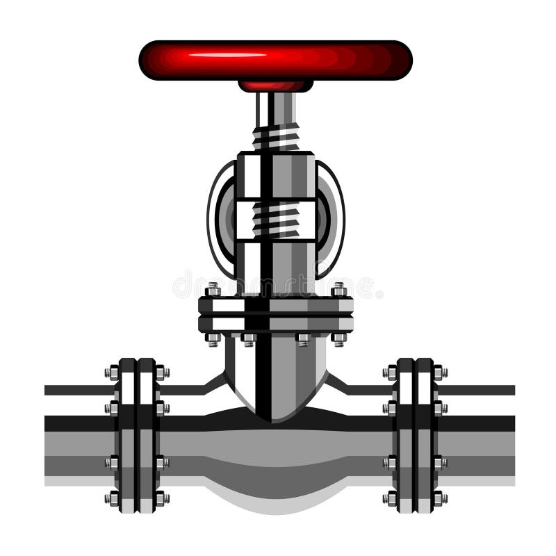 Set of Industrial Valve Icon. Safety, Butterfly and Check Valves. Thin ...