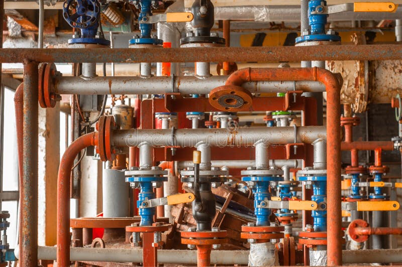 Industrial Valve at Gas Distribution Plant Stock Image - Image of ...
