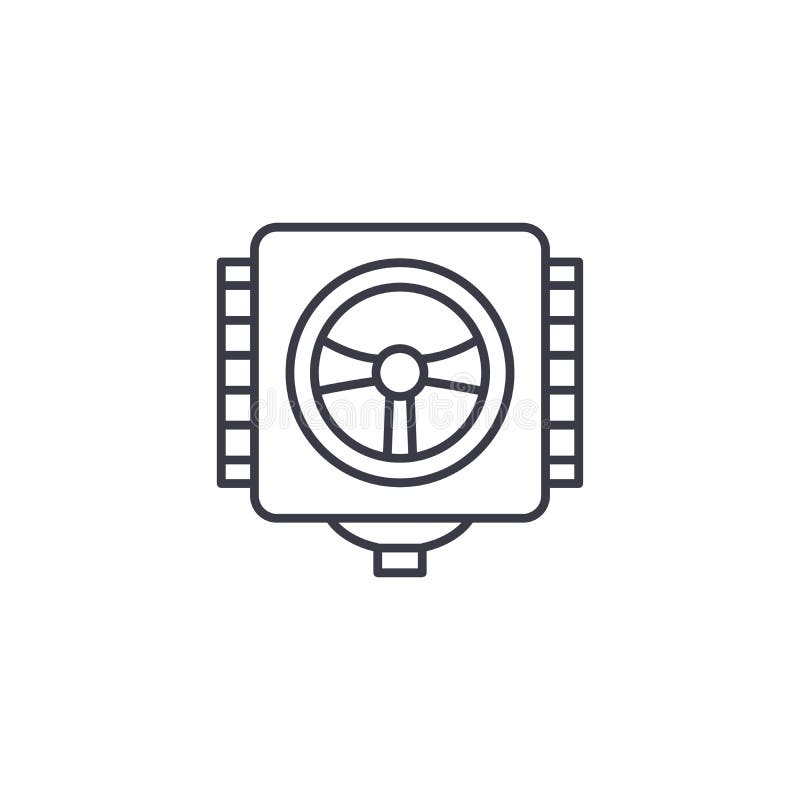 Industrial Valve Linear Icon Concept. Industrial Valve Line Vector Sign ...