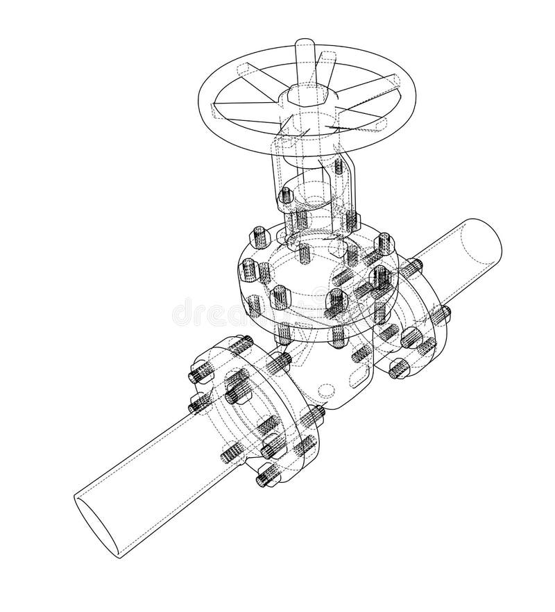 Industrial Valve. Vector Illustration Stock Vector - Illustration of ...
